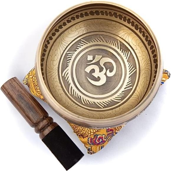 Accents | Tibetan Singing Bowl Set Easy To Play Om Design For ...